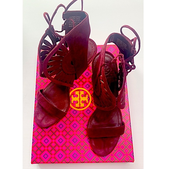 Tory Burch | Shoes | Tory Burch Layla Port Suede 85mm Sandal Size 62 ...